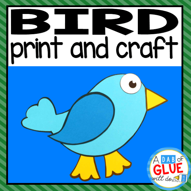 Bird Paper Craft Activity and Creative Writing - A Dab of Glue Will Do