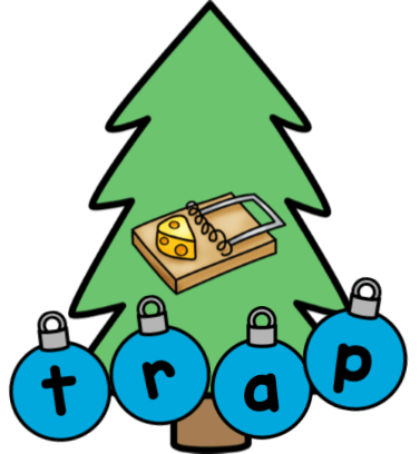 Christmas CCVC Word Building Activity - A Dab of Glue Will Do