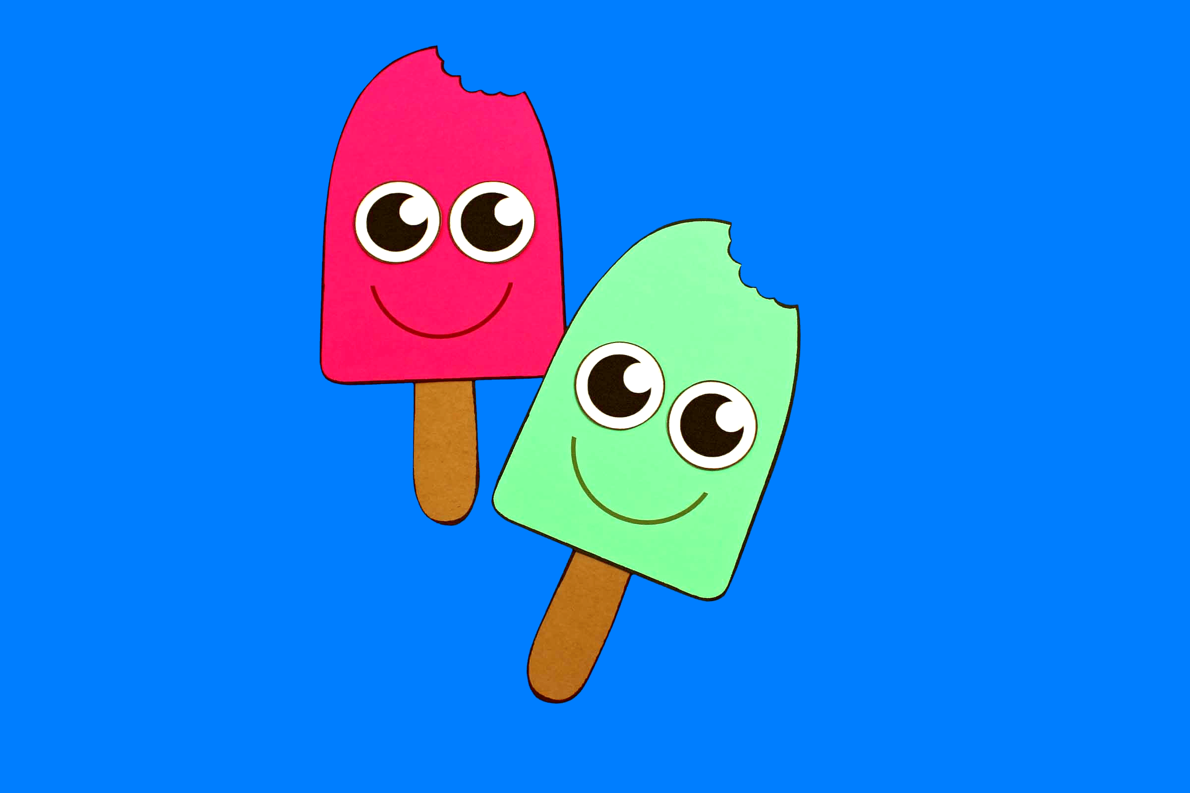 Ice Pop Paper Craft Activity and Creative Writing - A Dab of Glue Will Do