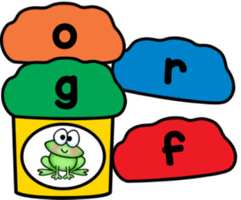 Play Dough CCVC Word Building Activity - A Dab of Glue Will Do