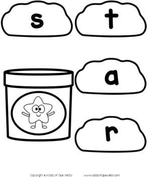 Play Dough CCVC Word Building Activity - A Dab of Glue Will Do