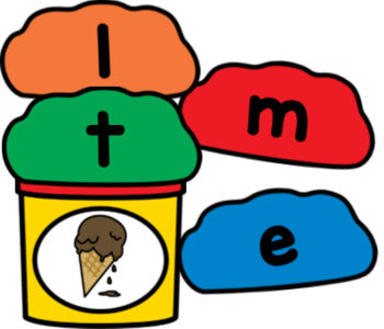 Play Dough CVCC Word Building Activity - A Dab of Glue Will Do