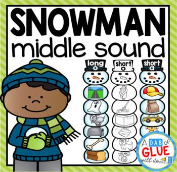 Snowman Middle Sound Match-Ups - A Dab of Glue Will Do