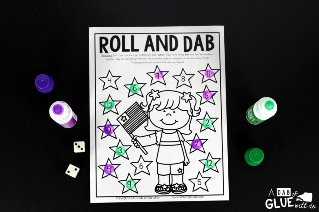 Patriotic Roll and Dab Freebie