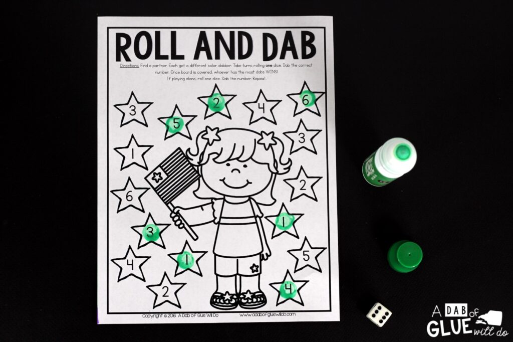 Patriotic Roll and Dab Freebie