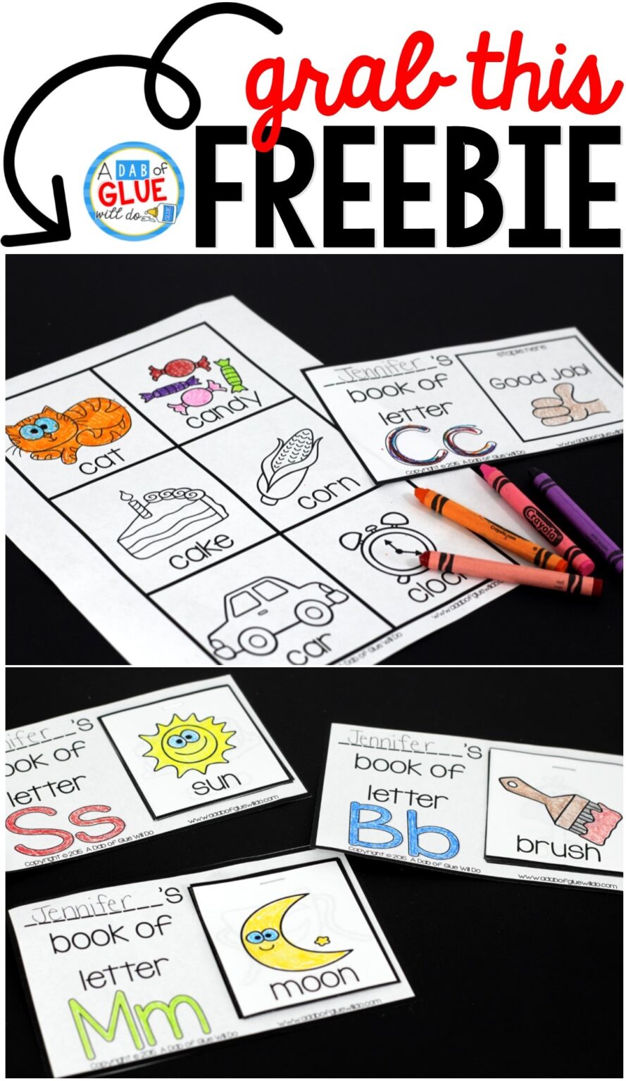 Alphabet Flip Books - A Dab of Glue Will Do