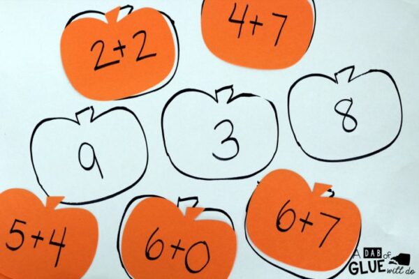 DIY Pumpkin Matching Puzzle - A Dab of Glue Will Do