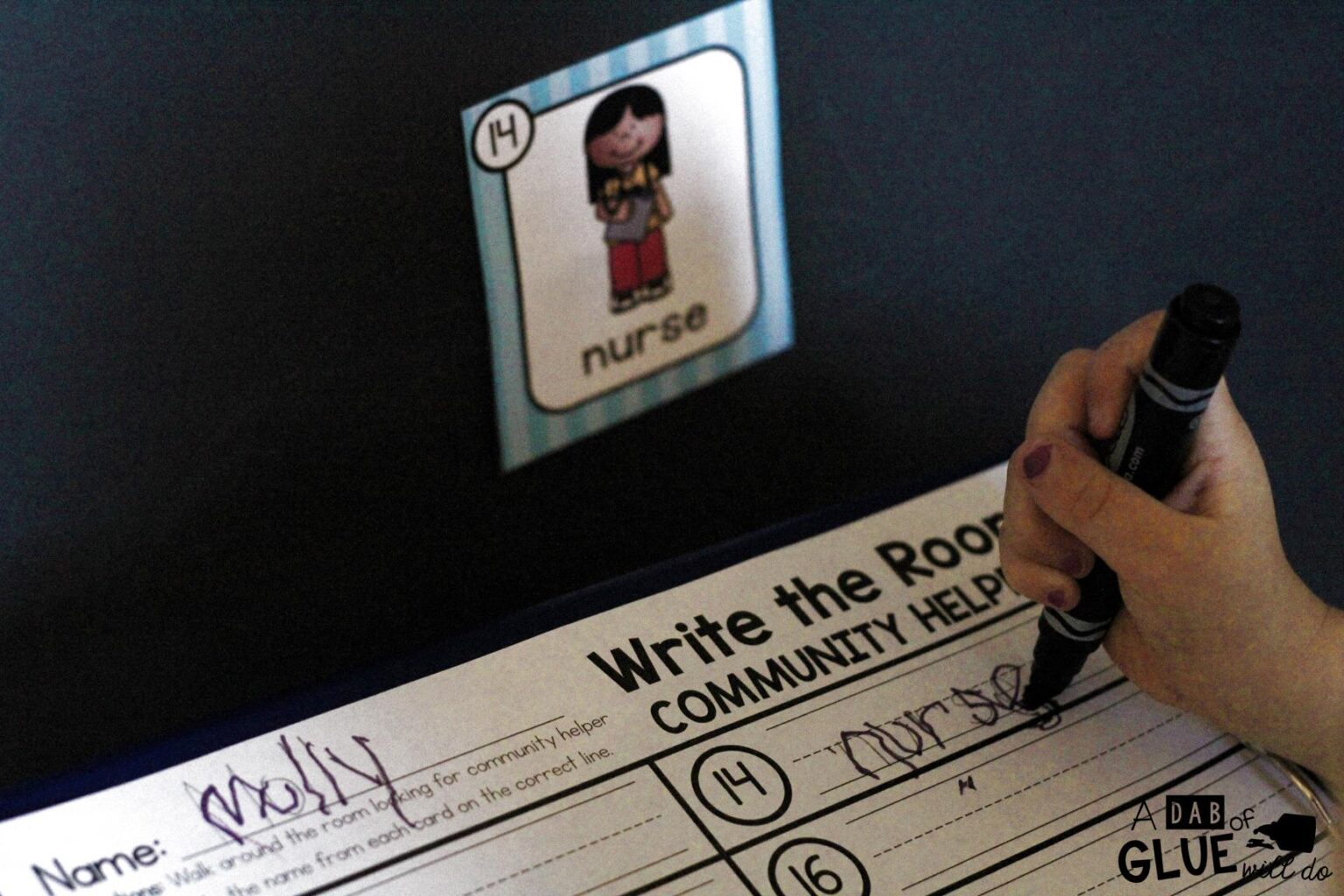 Community Helpers Write and Color the Room Is Perfect for Little Learners