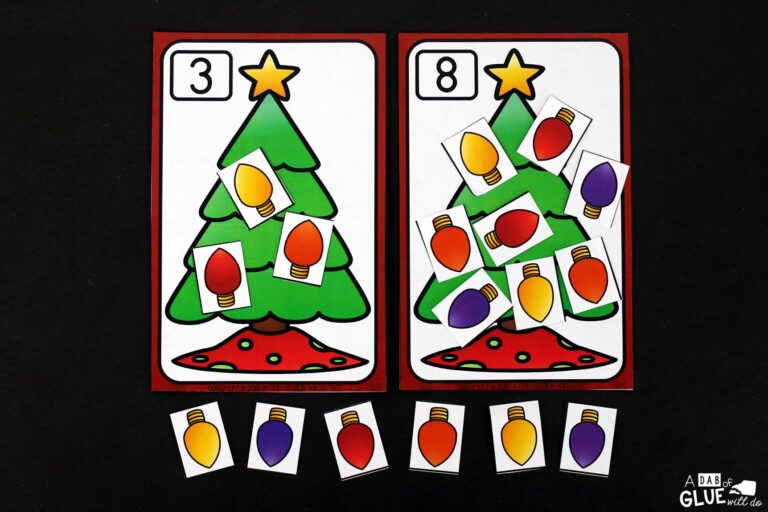Christmas Tree Number Printable Math Manipulatives