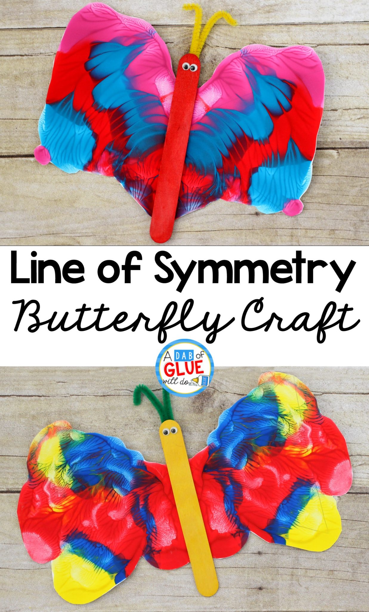 Line Of Symmetry Butterfly Craft