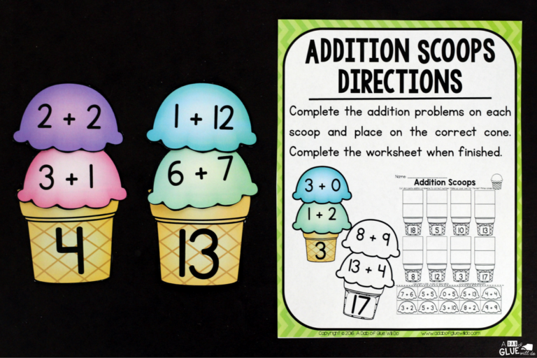 Ice Cream Literacy and Math Centers