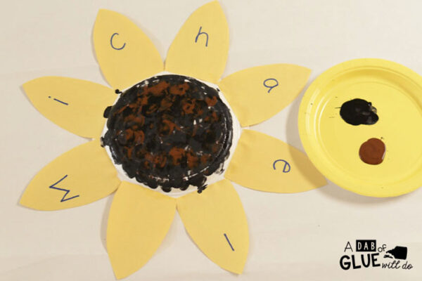 Sunflower Name and Fingerprint Craft