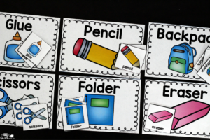 School Supplies Sort Printable