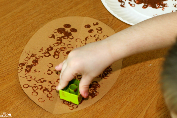 Block Painted Football Craft