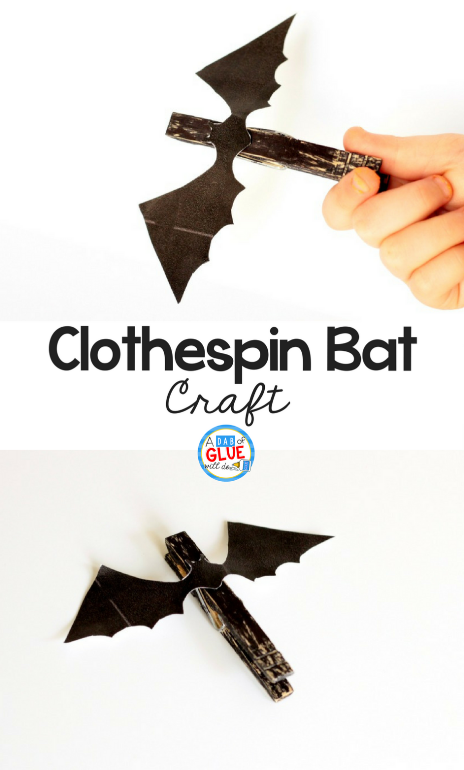 Easy Clothespin Bat Craft
