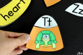 Candy Corn Initial Sound Puzzles - A Dab of Glue Will Do