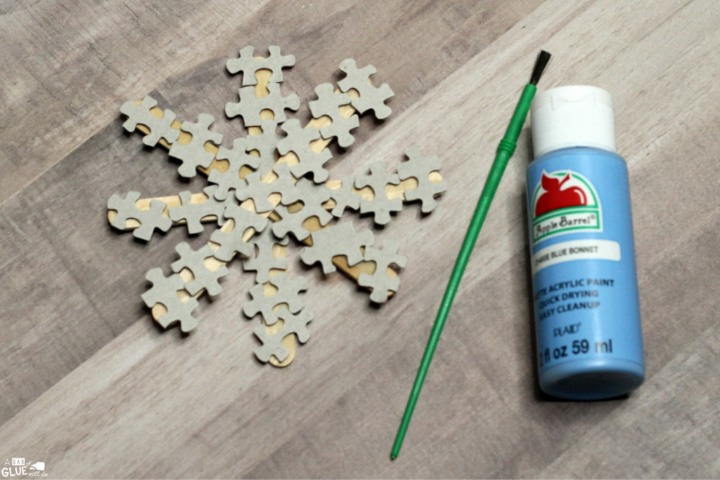 How To Make A Puzzle Piece Snowflake Ornament Craft
