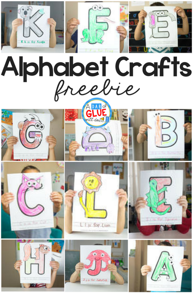 Animal Alphabet Letter Crafts - A Dab of Glue Will Do