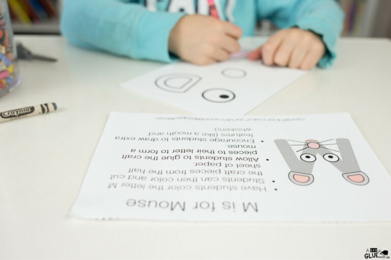 Animal Alphabet M is for Mouse Craft