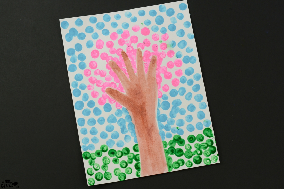 Spring Fingerprint Tree Craft