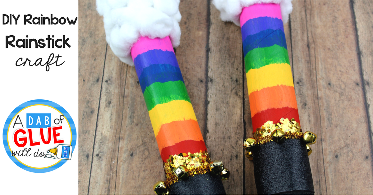 DIY Rainbow Rainstick Activity for Kids