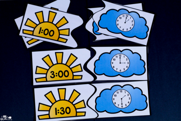 Spring Teaching Time Clock Puzzles