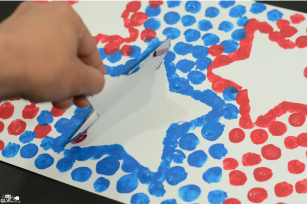 4th Of July Patriotic Stars Thumbprint Craft