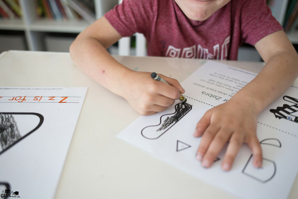 Animal Alphabet Z is for Zebra Craft
