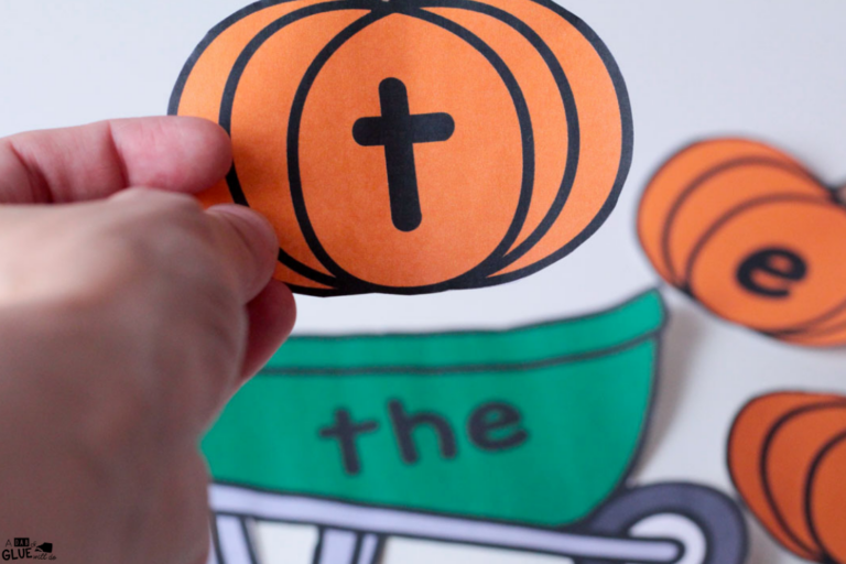Pumpkin Editable Sight Word Activity - A Dab of Glue Will Do