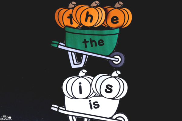 Pumpkin Editable Sight Word Activity - A Dab of Glue Will Do