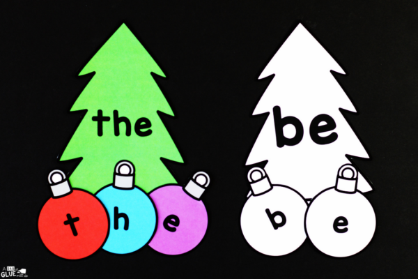Christmas Editable Sight Word Activity - A Dab of Glue Will Do