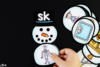 Snowman Blends Match-Up - A Dab of Glue Will Do