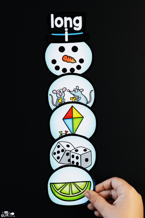 Snowman Middle Sound Match-Up - A Dab of Glue Will Do
