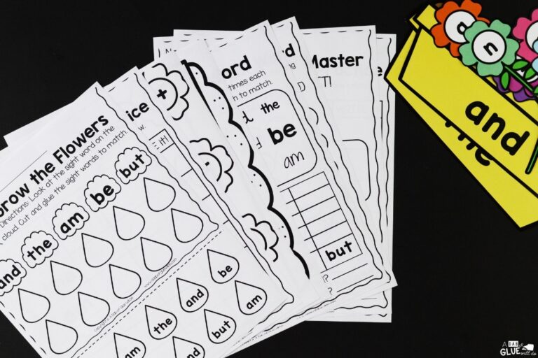 Flowers Editable Sight Word Activity