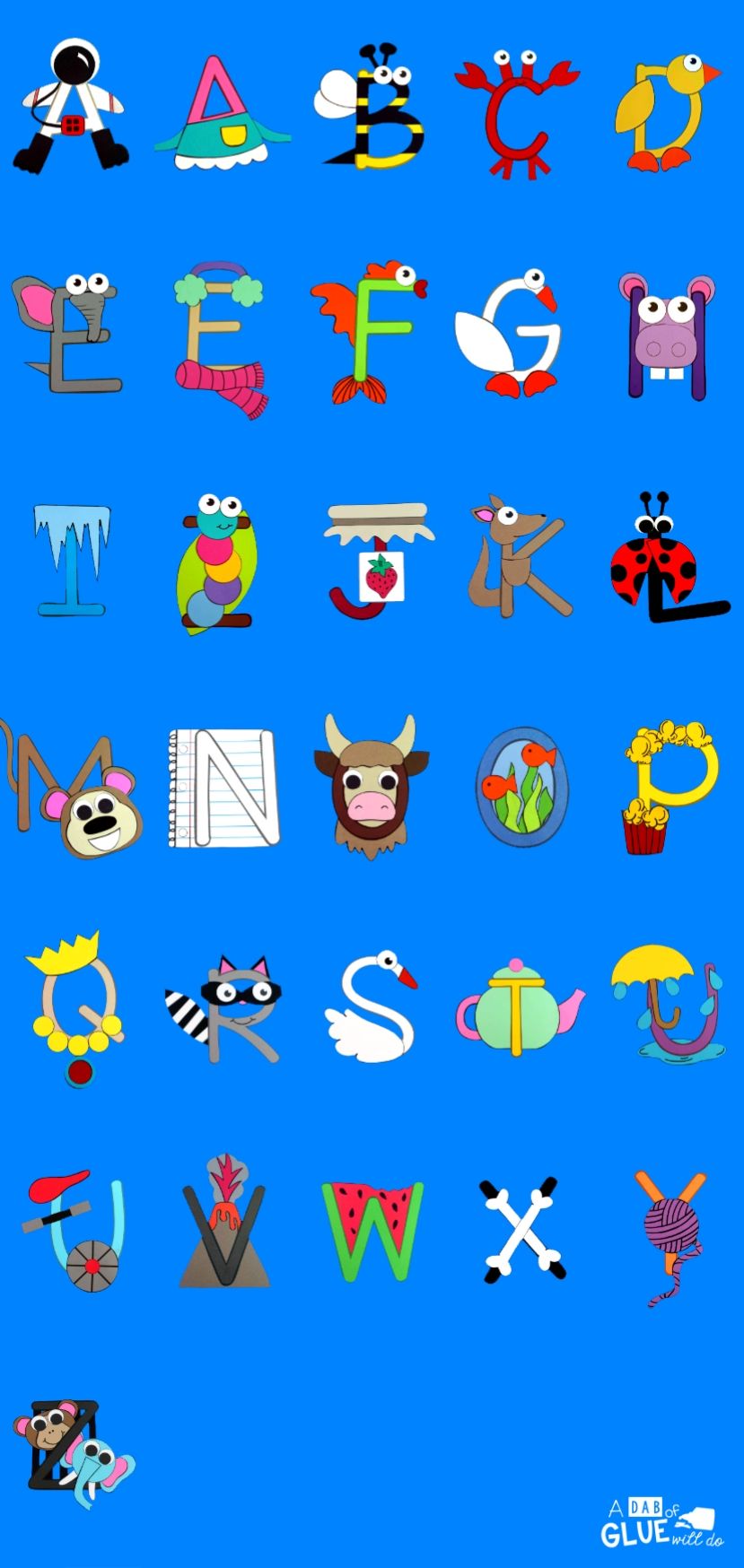 Alphabet Crafts Uppercase Letter Crafts For Uppercase