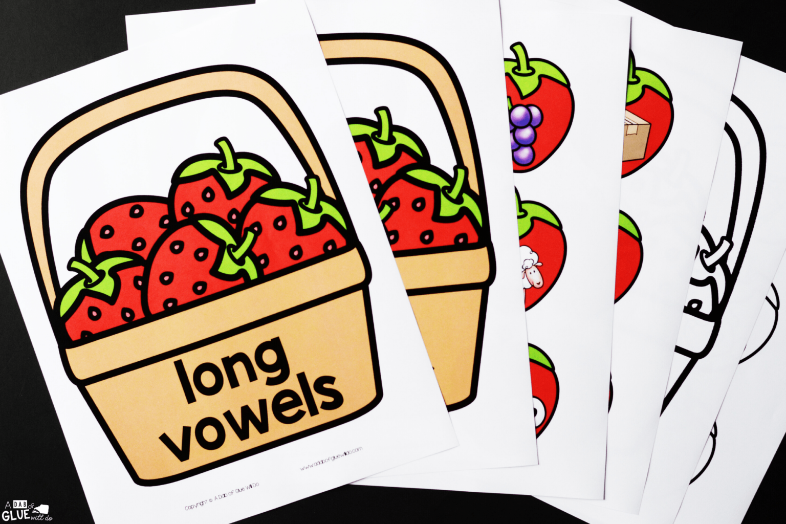 Strawberry Long and Short Vowels Freebie