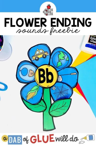 Flowers Ending Sound Match-Up Makes Learning Fun