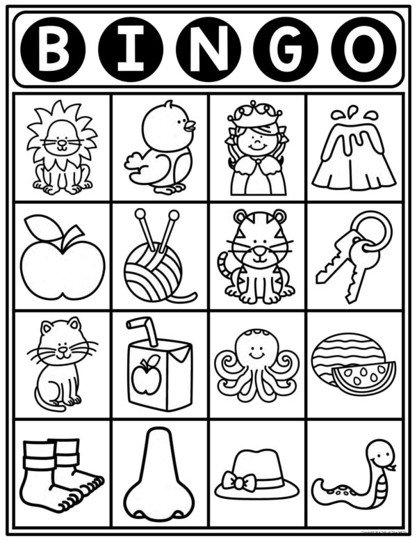 Initial Sound Bingo - A Dab of Glue Will Do