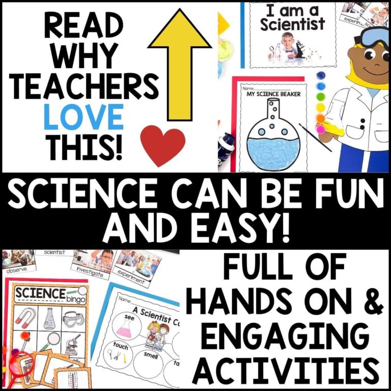 I am a Scientist Science Unit for Kindergarten - A Dab of Glue Will Do