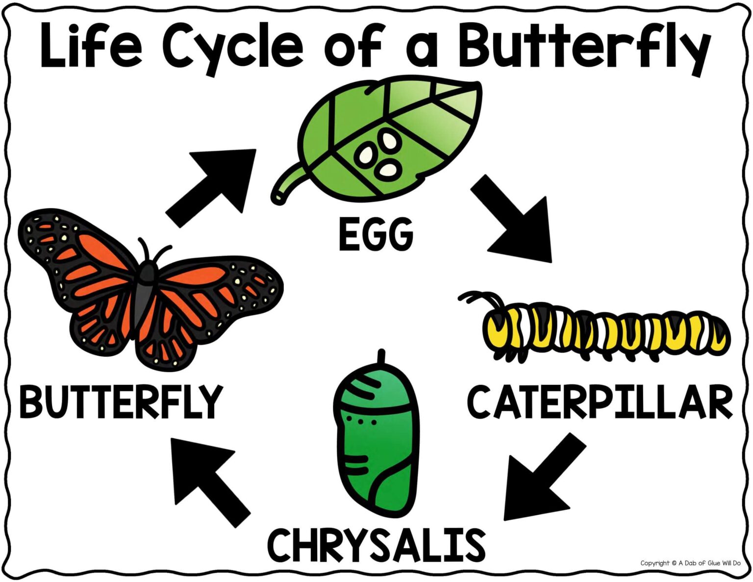 Butterfly Animal Study for Kindergarten - A Dab of Glue Will Do