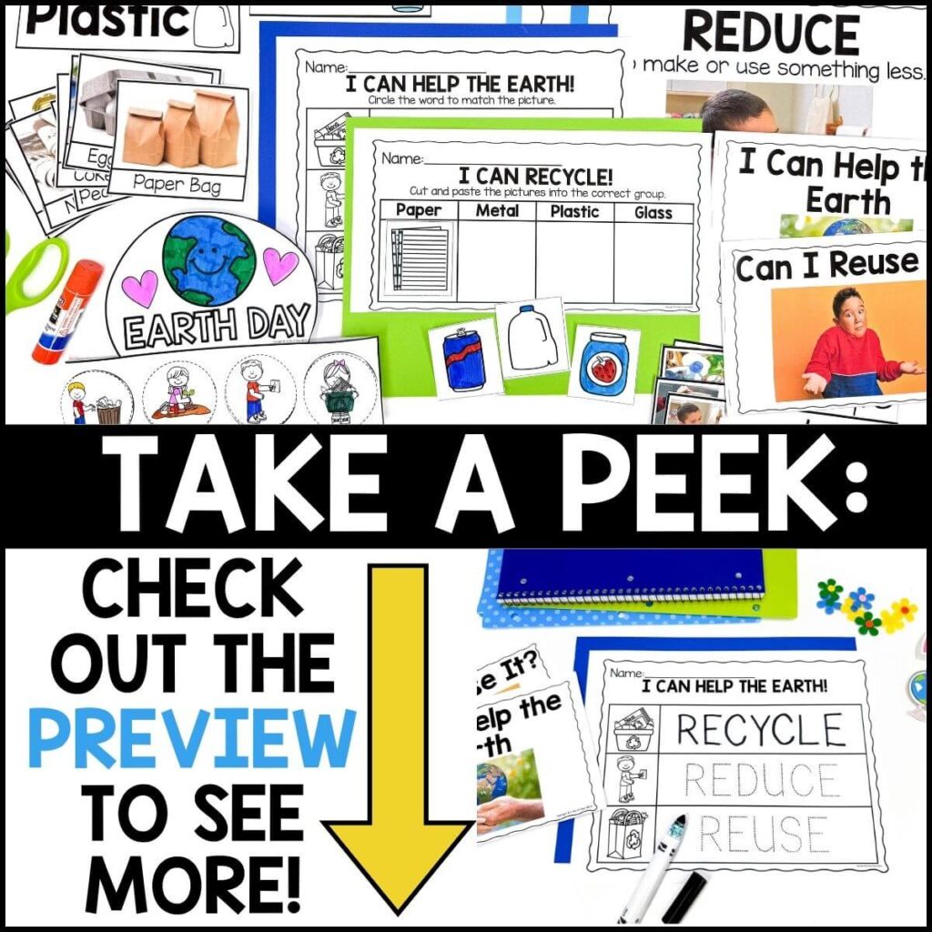 Earth Day Activities for PreK - A Dab of Glue Will Do