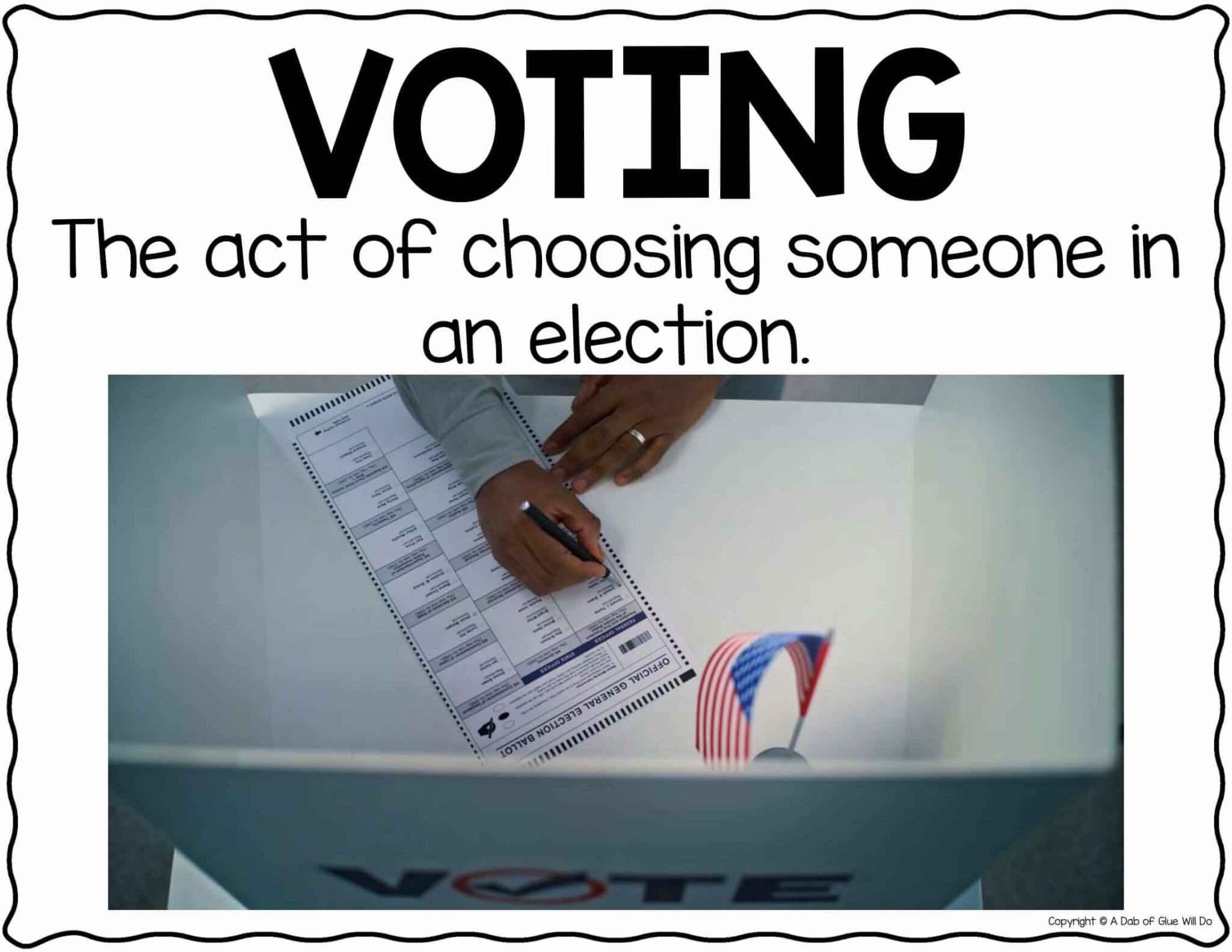 Voting and Election Day Activities - A Dab of Glue Will Do