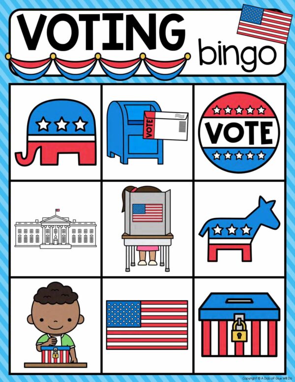 Voting and Election Day Activities - A Dab of Glue Will Do