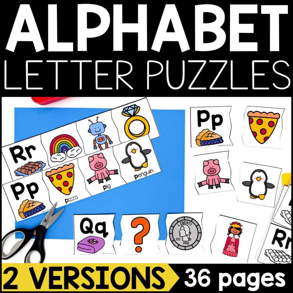 Alphabet Puzzles - A Dab of Glue Will Do
