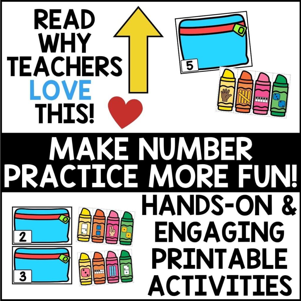 Back to School Number Match Up - A Dab of Glue Will Do