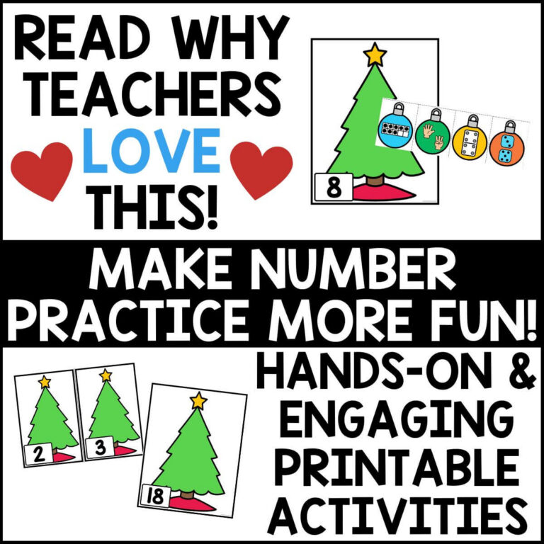 Christmas Number Match-Up - A Dab of Glue Will Do