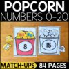 Popcorn Number Match-Up - A Dab of Glue Will Do