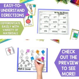April Math and Literacy Centers for Kindergarten - A Dab of Glue Will Do