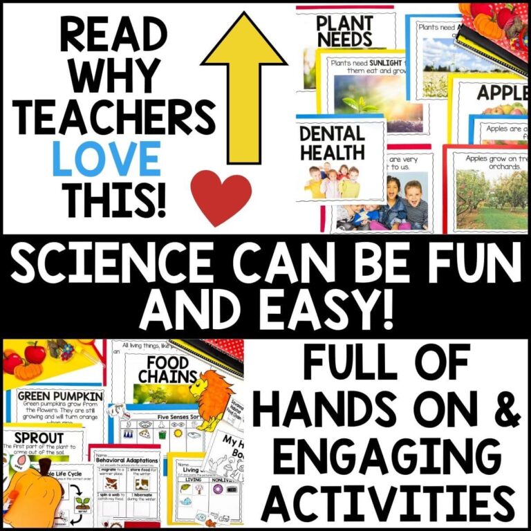 Kindergarten Science Bundle: Life Science - A Dab of Glue Will Do