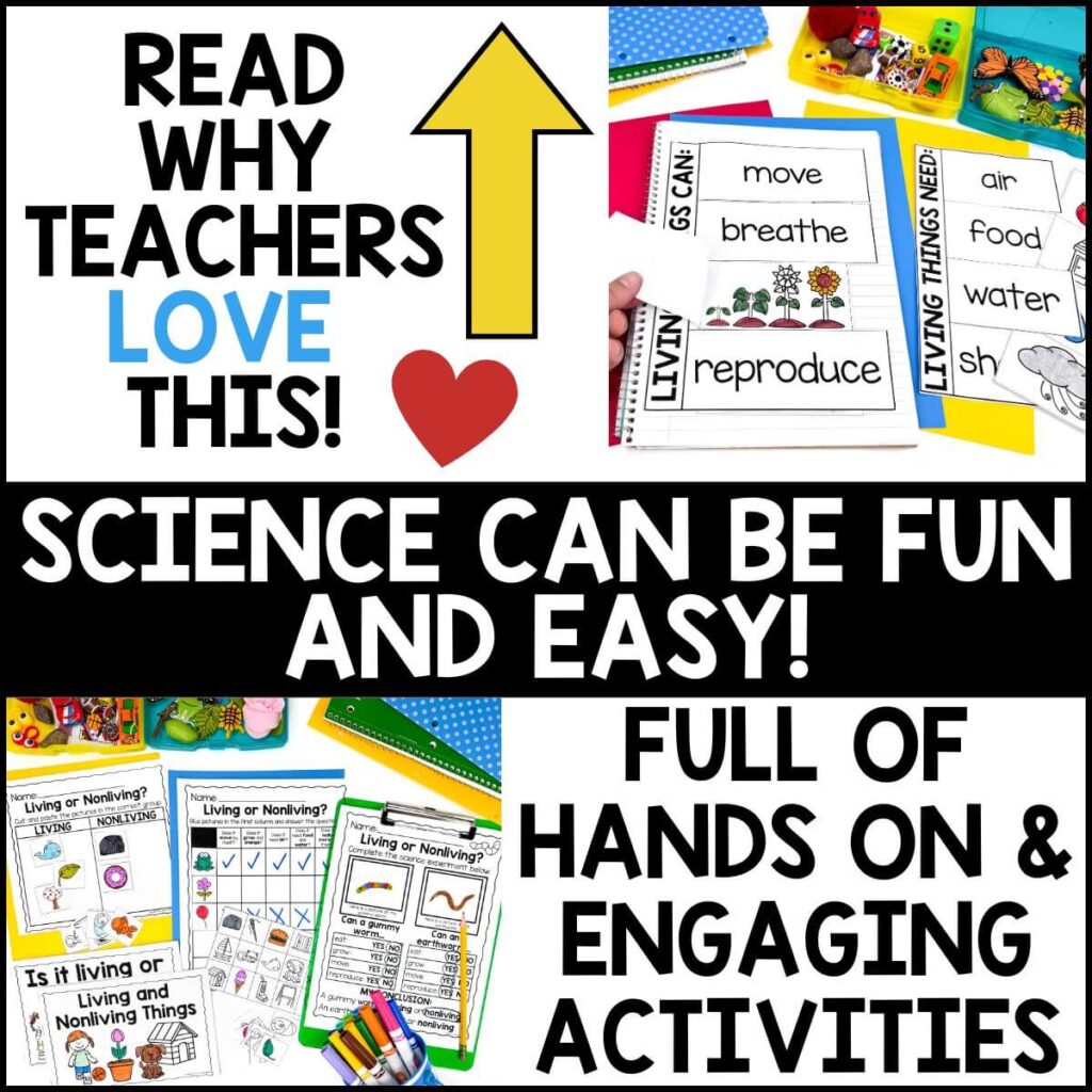 Living Nonliving Science Unit for Kindergarten - A Dab of Glue Will Do